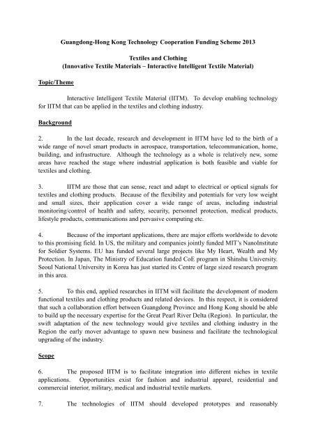 Interactive Intelligent Textile Material - hkrita