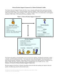 Ottawa Decision Support Framework Workshop Summary - Patient ...