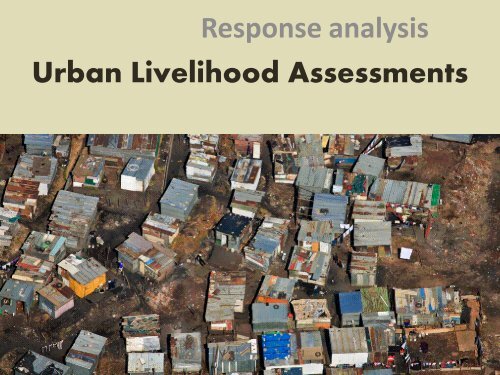 Urban livelihood assessments - Disaster risk reduction
