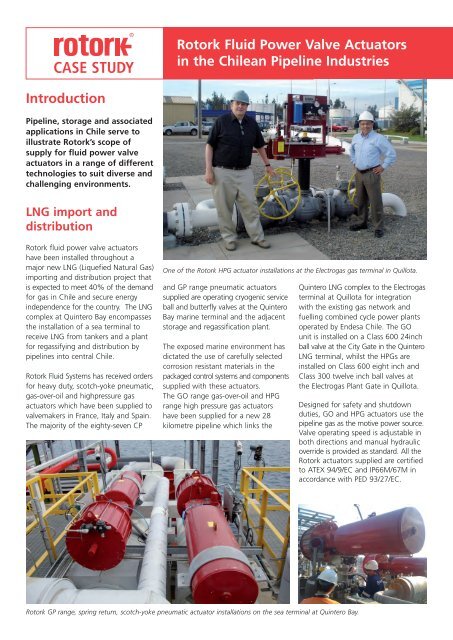 Remote pipeline locations - Rotork