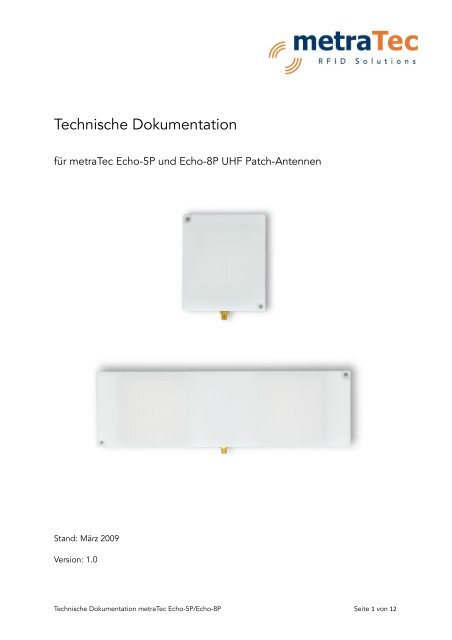 Technische Dokumentation - metraTec GmbH