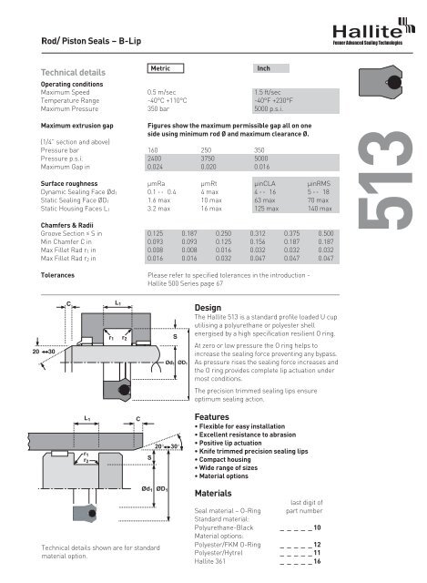 Type 513 - Hallite Seals Canada