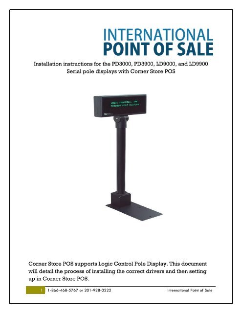 Installation Instruction for LD 1000 Pole Display - Corner Store Point ...
