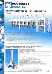 Multistage centrifugal extractor operating principle - Rousselet Robatel