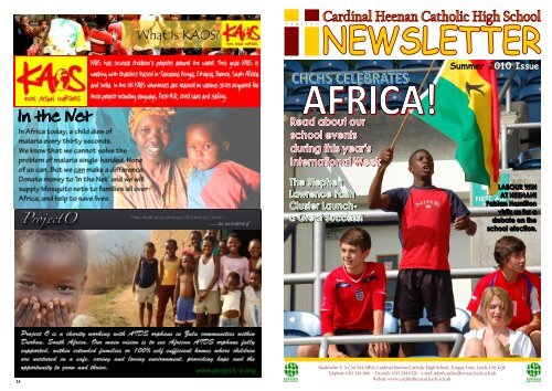School Newsletter Summer 2010 - Cardinal Heenan Catholic High ...