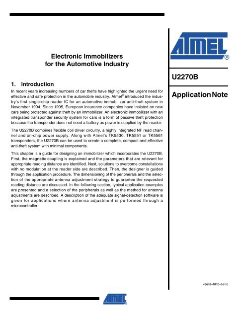 Application Note U2270B - Atmel Corporation