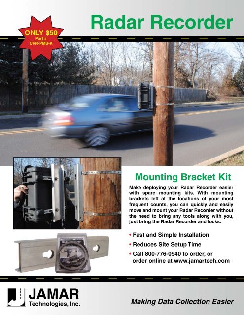 Radar Recorder - Mounting Kit - JAMAR Technologies