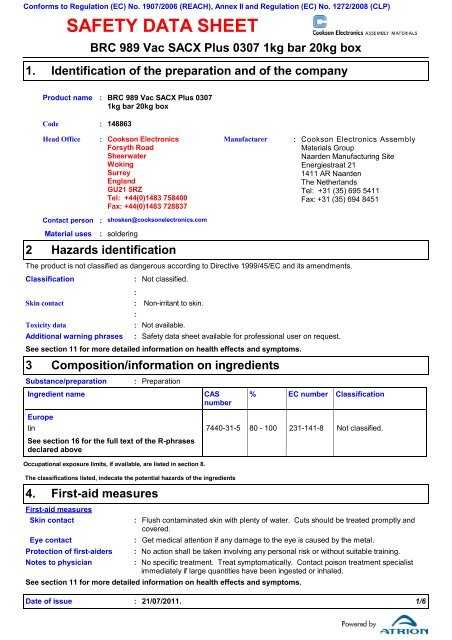 Alpha Vaculoy SACX Bar 148863 - The Solder Connection