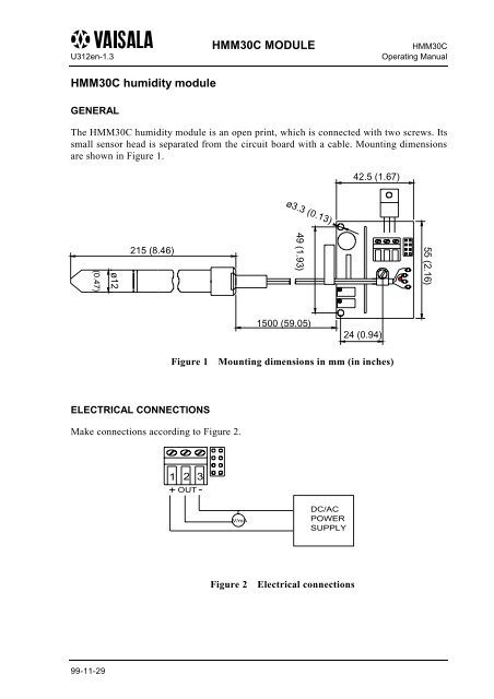 Vaisala HMM30C Humidity Sensor - TEVET