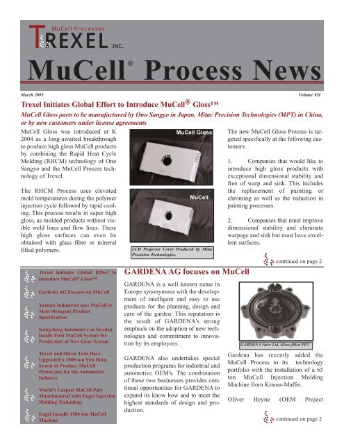 Mucell Gloss - Trexel, Inc.