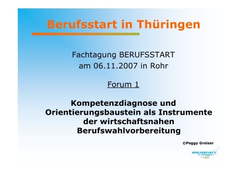 Orientierungsbaustein - Berufsstart plus
