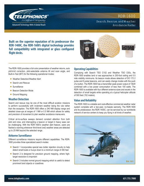 RDR-1600 - Telephonics Corporation