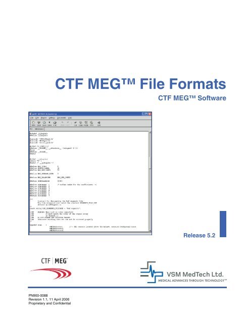CTF MEGâ ¢ File Formats