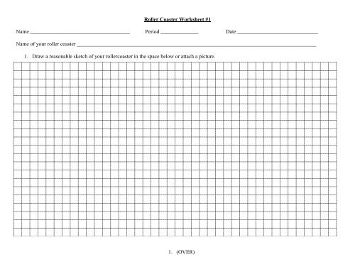 Roller Coaster Worksheet