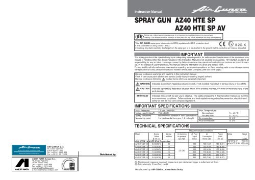 spray gun az40 hte sp az40 hte sp av - Anest Iwata