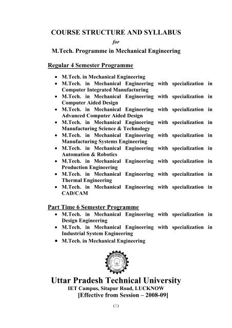 COURSE STRUCTURE AND SYLLABUS