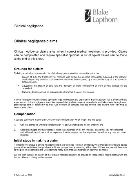 Clinical Negligence Clinical Negligence Claims Blake Lapthorn clinical-negligence-clinical-negligence-claims-blake-lapthorn