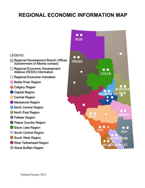 Printable map showing all REDAs and contact information