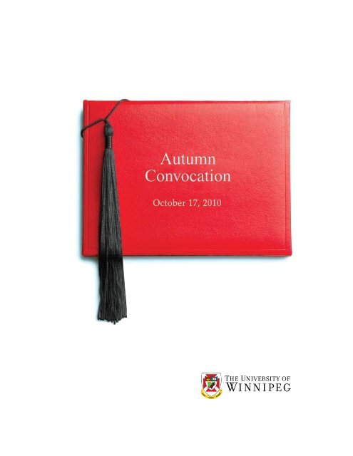 Convocation Program [PDF] - University of Winnipeg