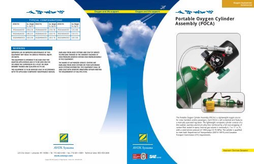 Portable Oxygen Cylinder Assembly (POCA) - AVOX Systems, Inc.
