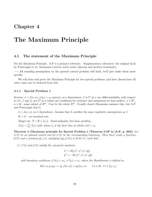 The Maximum Principle - of Yi Ma