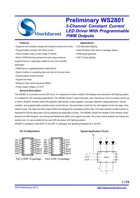 WS2801 Datasheet - Adafruit