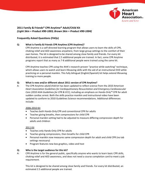 American Heart Association Cpr Choking