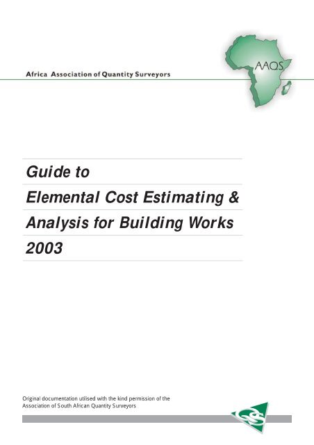 Guide to Elemental Cost Estimating & Analysis for Building ... - AAQS