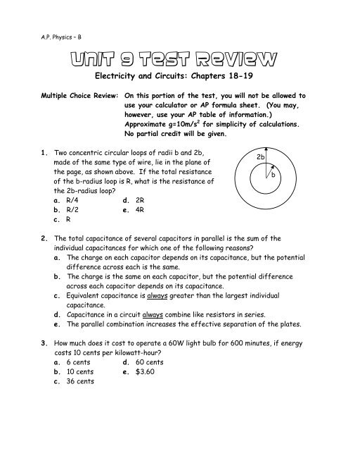 High School Physics Equation Sheet