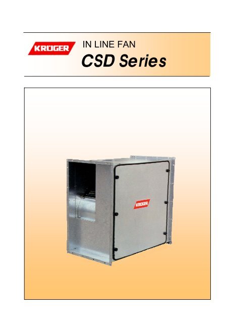 IN LINE FAN CSD Series - Kruger Ventilation
