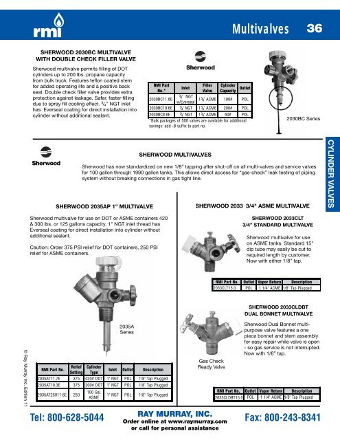 Multivalves - Ray Murray Inc.