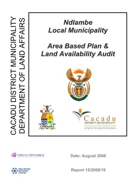 Ndlambe ABP Aug08.pdf - Provincial Spatial Development plan