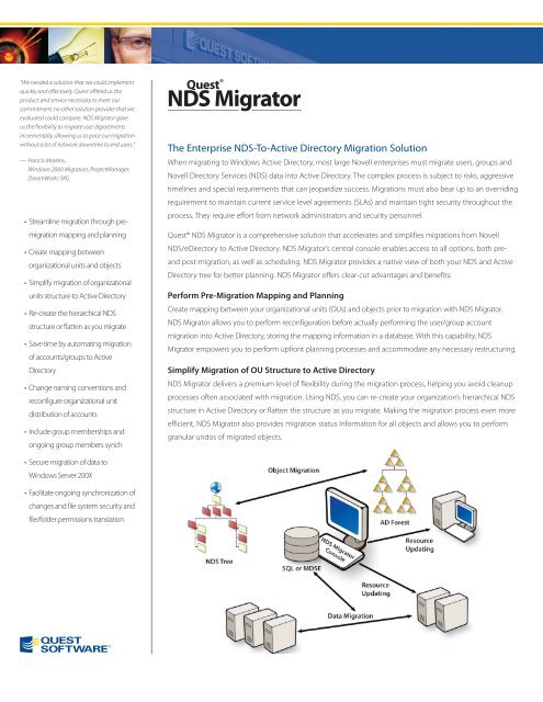 NDS Migrator - Quest Software