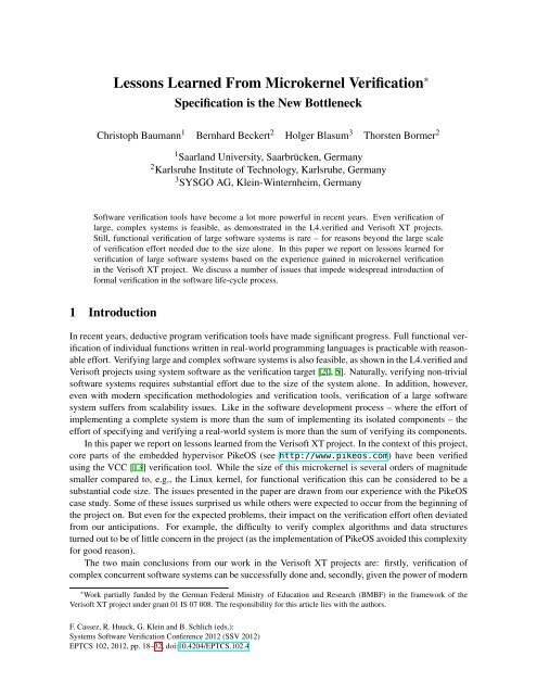 Lessons Learned From Microkernel Verification