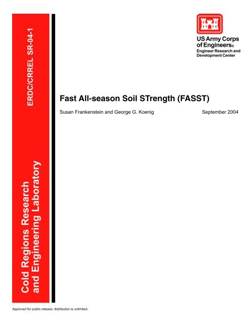 Fast All-season Soil STrength (FASST) - CRREL - U.S. Army