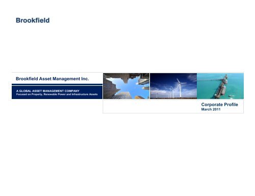 investor presentation - Brookfield Asset Management