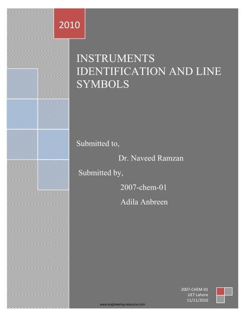 instruments identification and line symbols - the engineering resource