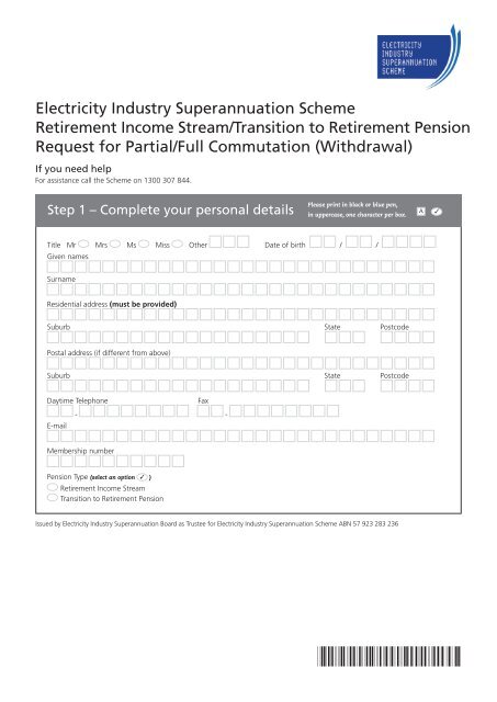 Request for partial/full commutation (Withdrawal) - SuperFacts.com