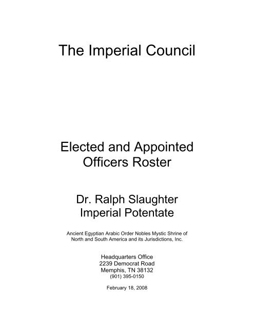 The Imperial Council - Ancient Egyptian Arabic Order Nobles Mystic ...