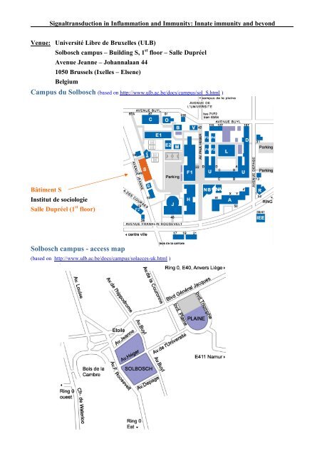 Solbosch campus - access map