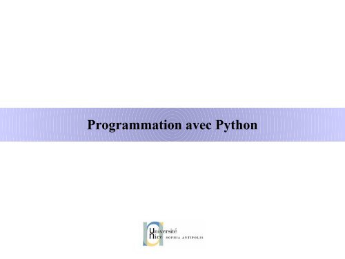 Programmation avec Python
