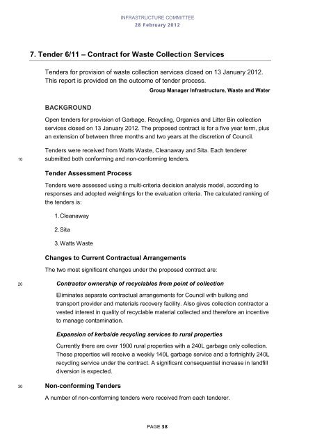 Tender 6/11 â Contract for Waste Collection Services - Bega Valley ...