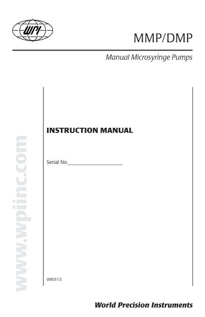 MMP/DMP Instruction Manual - World Precision Instruments