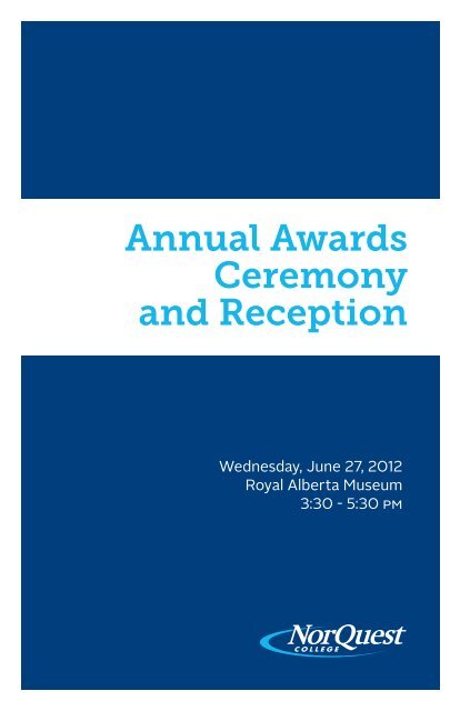 Annual Awards Ceremony and Reception - NorQuest College