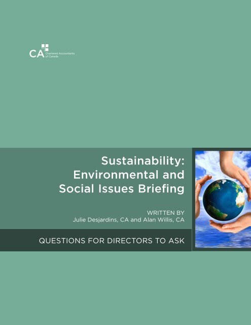 Sustainability: Environmental and Social Issues Briefing - Canadian ...