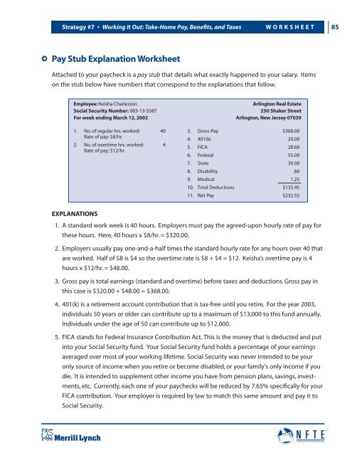 Understanding Your Paycheck Worksheet