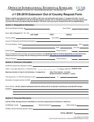 I-20/DS-2019 Request Form - Global Education Office