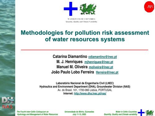 Methodologies for pollution risk assessment of water ... - APRH