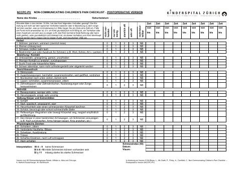 nccpc-pv non-communicating children's pain checklist