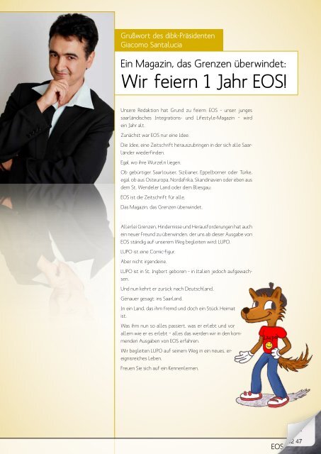 Erfahren Sie hier mehr über Lupo und lesen Erfahren Sie hier mehr über Lupo und lesen